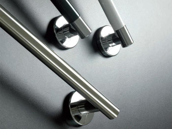Stylish Colored Grab Bars with Stainless Steel Accents - Essential Luxuries
